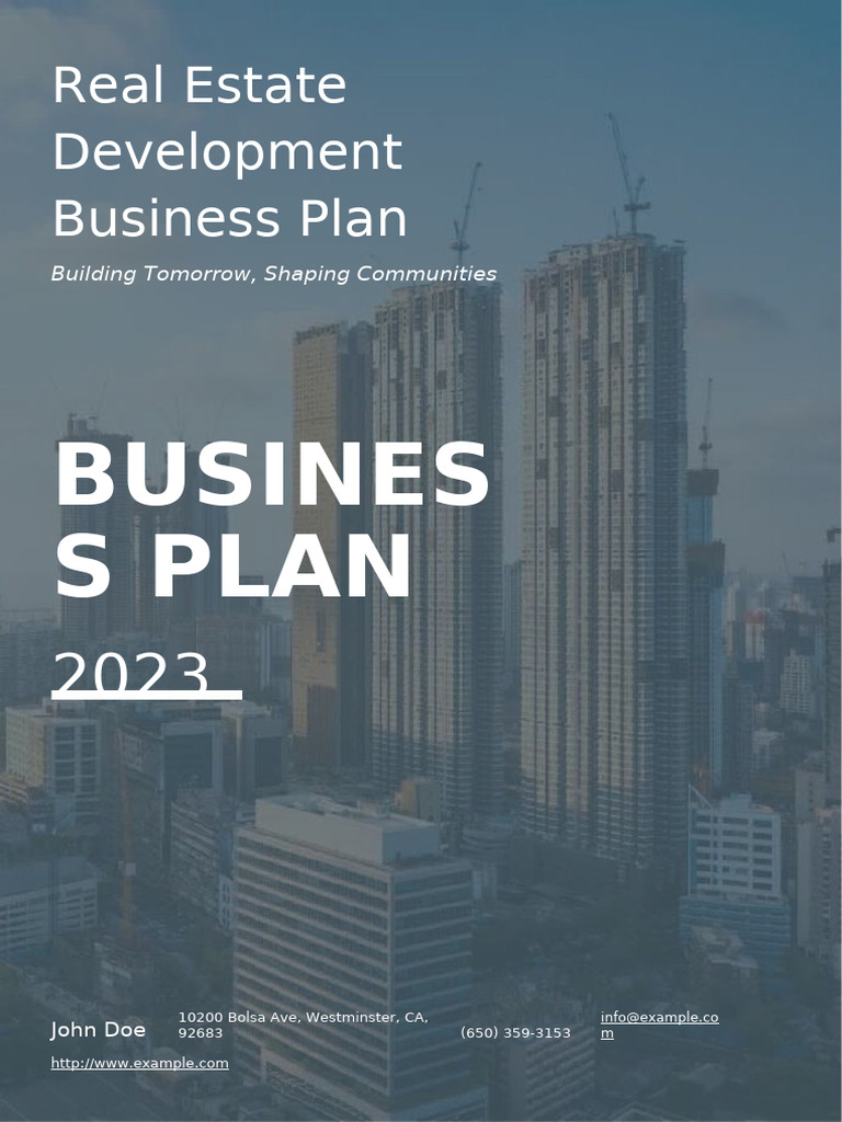 Real Estate Development Business Plan | PDF | Equity (Finance ...
