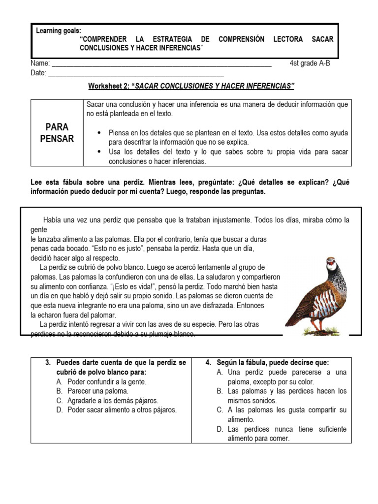 Guia 2 Conclusiones e Inferencias | PDF | Aves