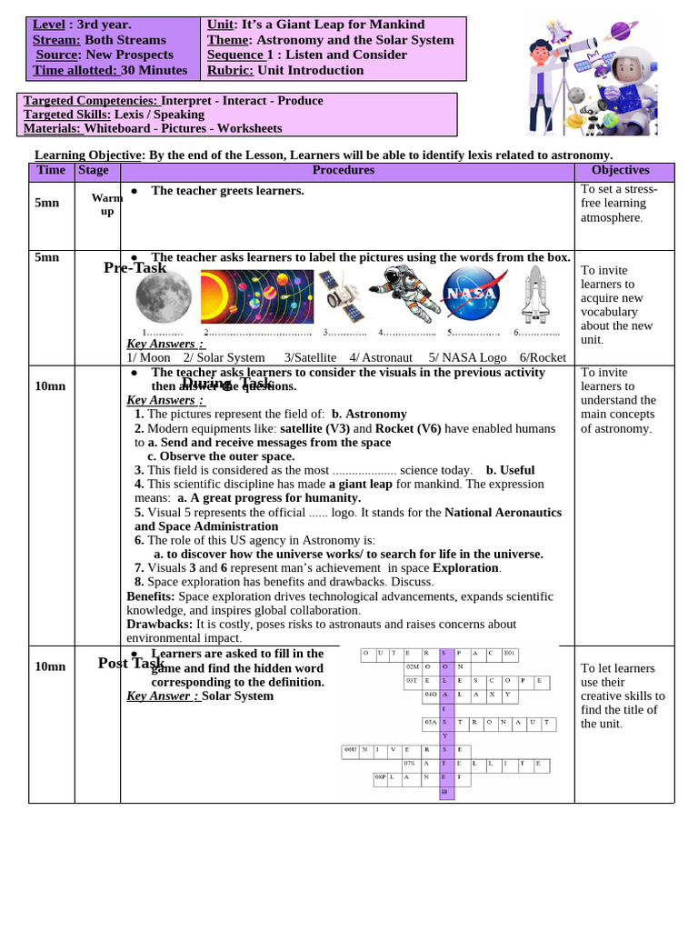 Astronomy Vocabulary Lesson Plan | PDF | Stars | Planets