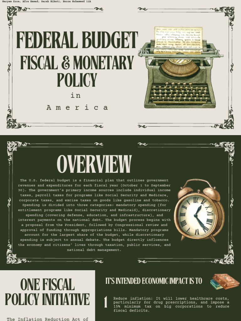 Federal Budget Fiscal & Monetary Policies | PDF | United States Federal ...