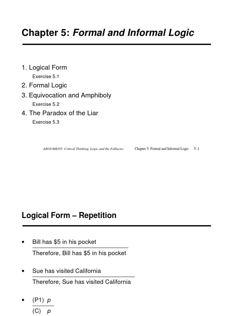 Understanding Formal and Informal Logic | PDF | Fallacy | Argument