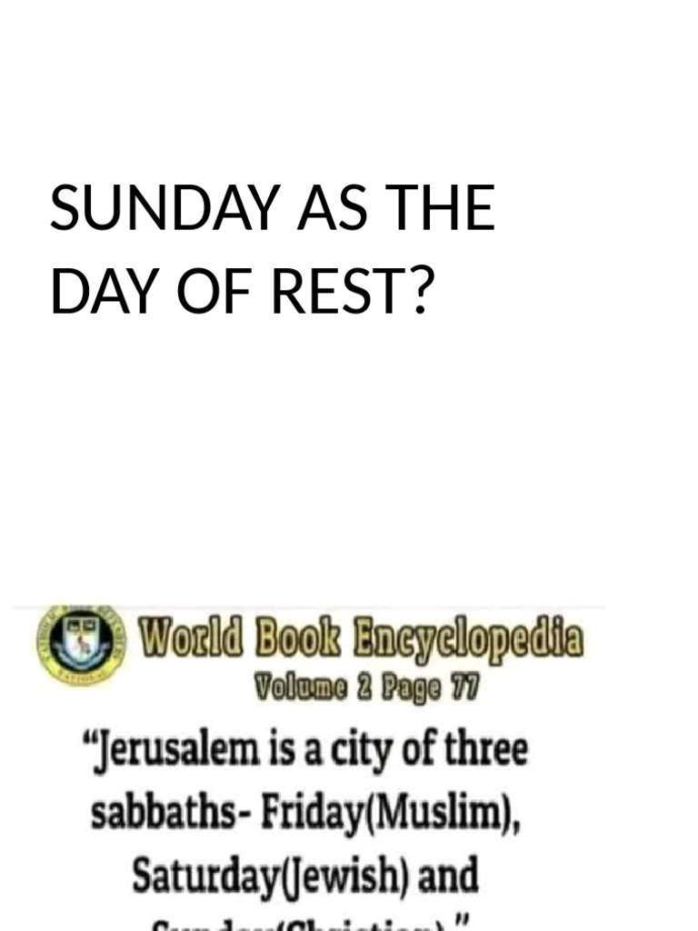 SUNDAY AS THE DAY OF SABBATH Catholic Perspectives | PDF