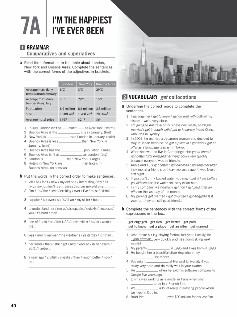 Unit 7 - Workbook | PDF