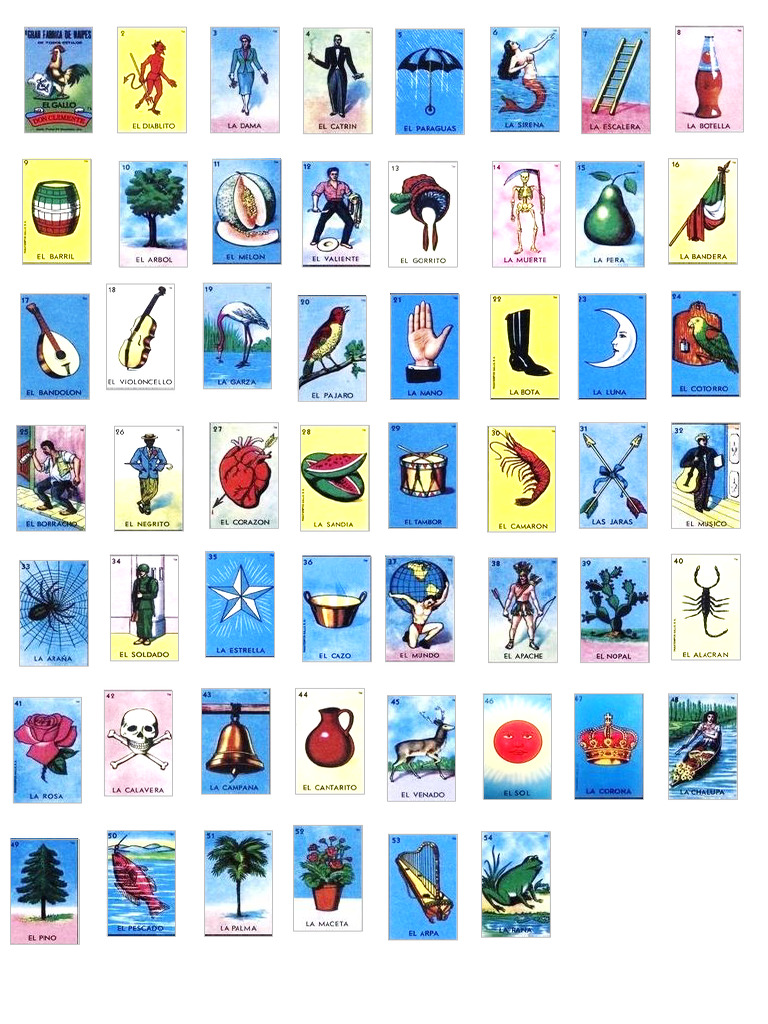Lotería Mexicana Editable | PDF