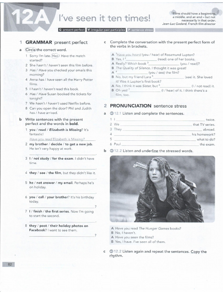 3rd Present Perfect Workbook | PDF