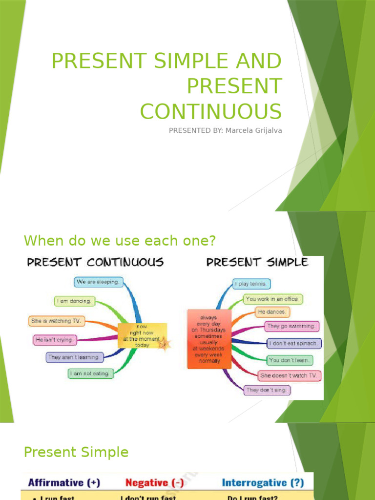 Present Simple vs. Continuous Explained | PDF