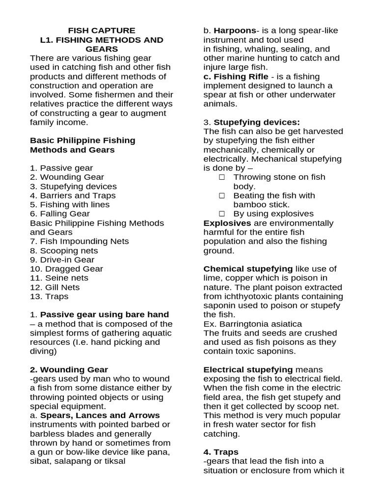 Fishery Arts Reviewer | PDF | Fish And Humans | Fish