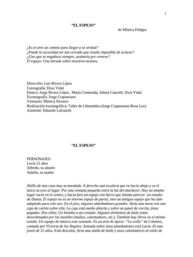 Felippa, Mónica.-El Espejo | PDF | Bailes | Las artes escénicas