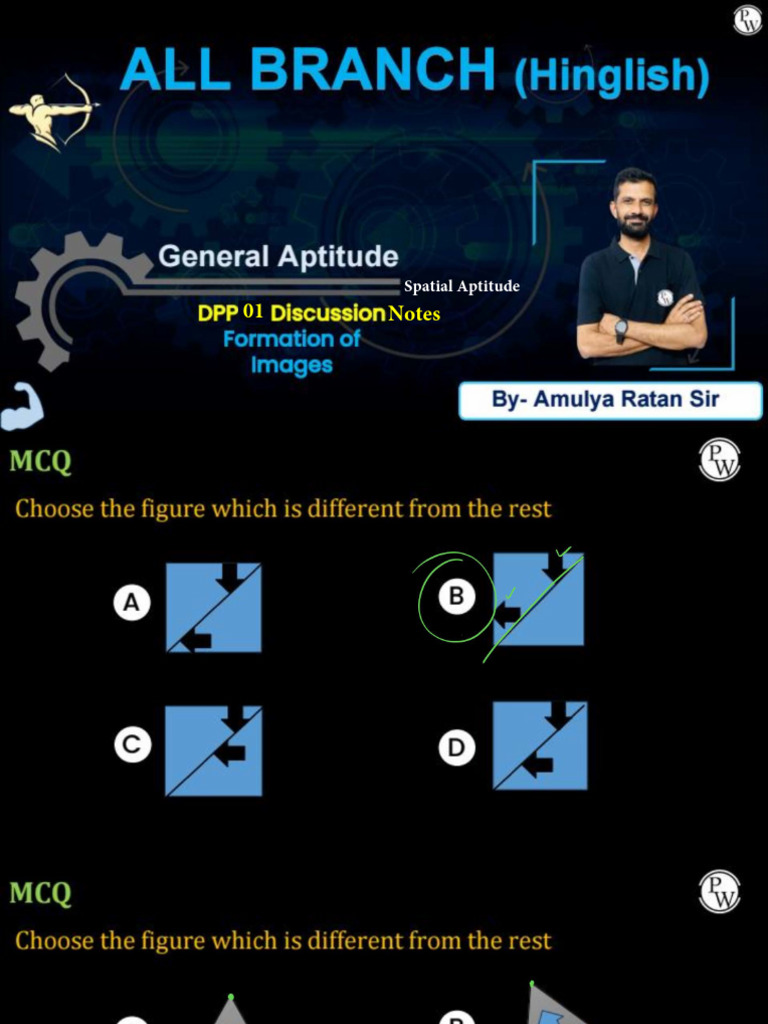 Spatial Aptitude - DPP 01 Discussion Notes (By Amulya Ratan Sir) | PDF