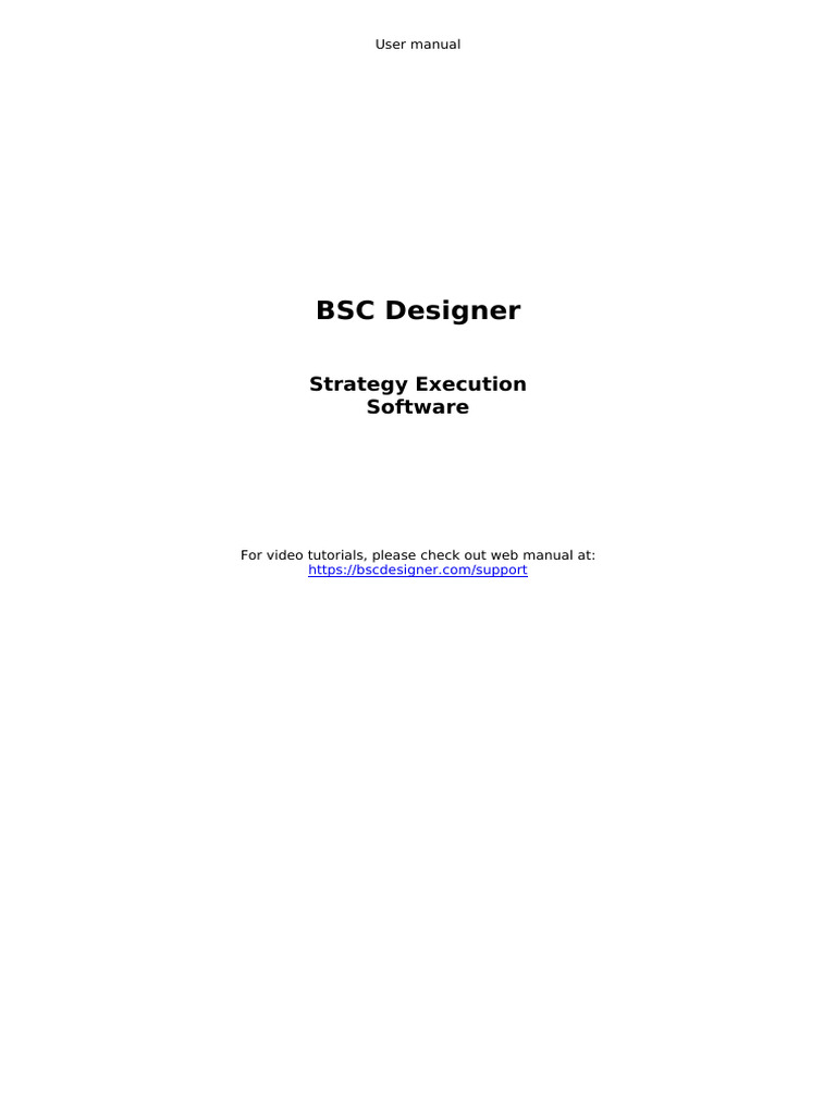 Manual de Usuario de BSC Designer PRO | PDF | SQL | Indicador de ...
