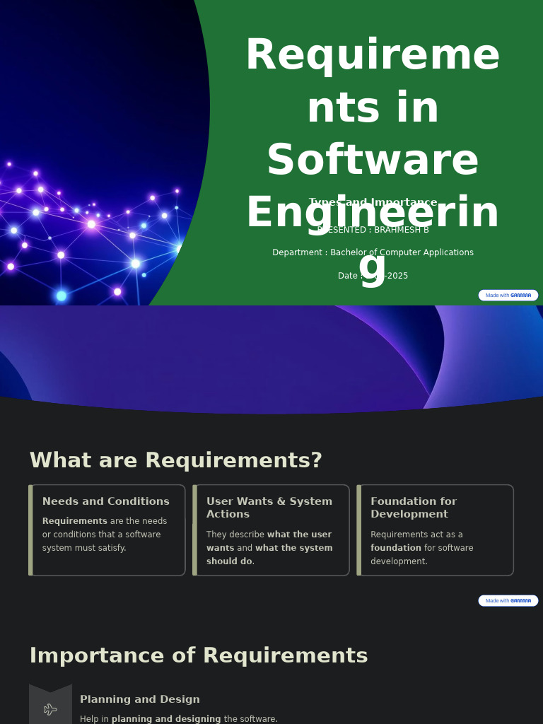 Requirements in Software Engineering | PDF