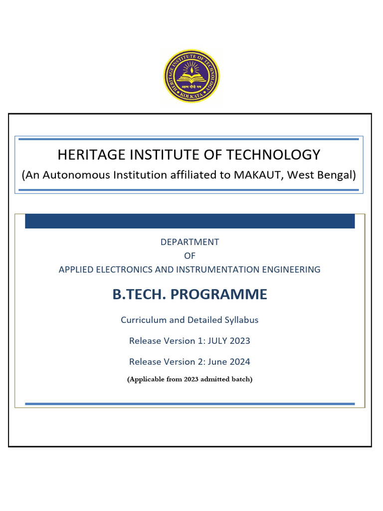 BTech - AEIE - 2023 Omwards | PDF | Matrix (Mathematics) | Ordinary Differential Equation