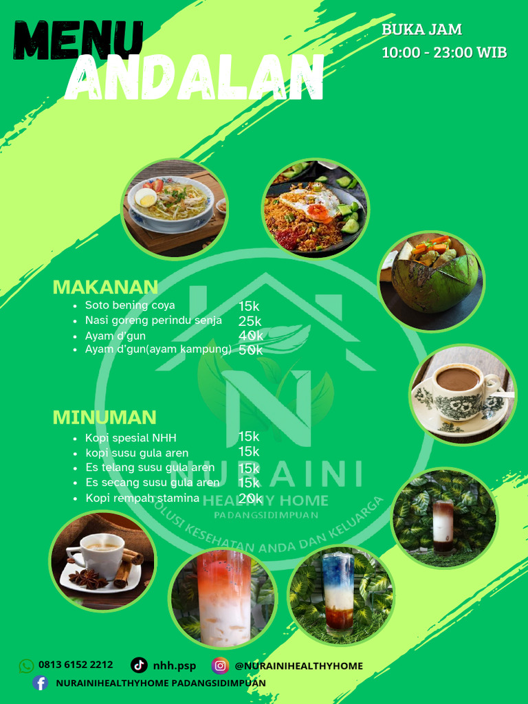 Menu Andalan Nuraini Healthy Home | PDF