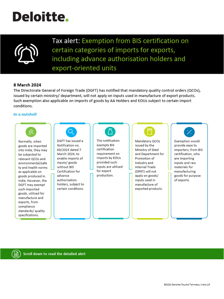 DGFT Exempts QCOs for Export Inputs | PDF | Justice | Crime & Violence