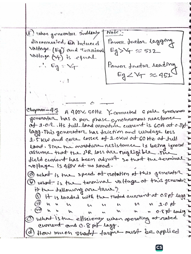 Alternator Special Hand Notes | PDF