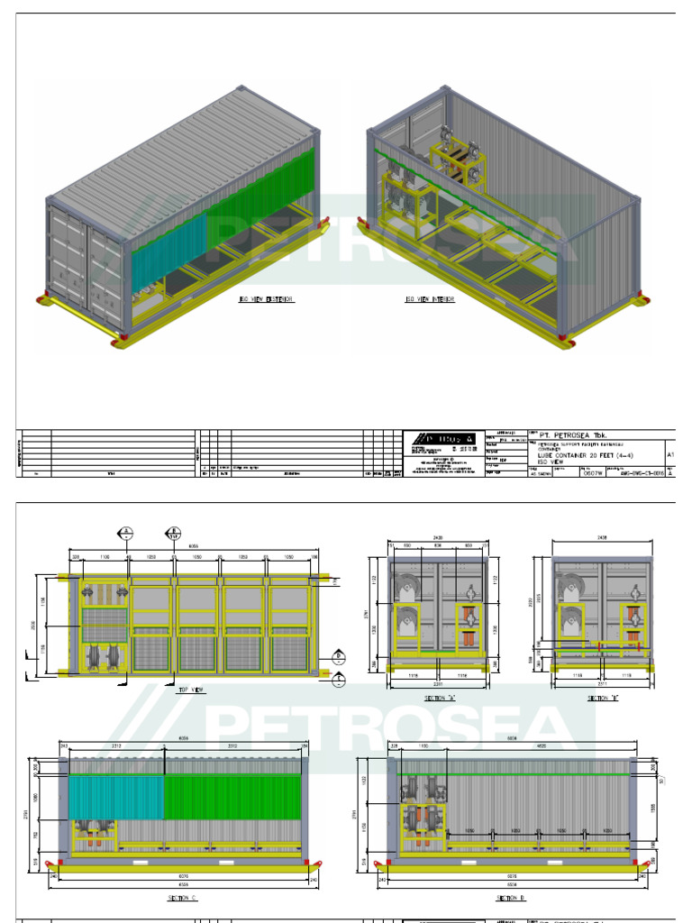 AMG-DWG-CT-0016 Container 20 FT - Lube Container 4-4 | PDF