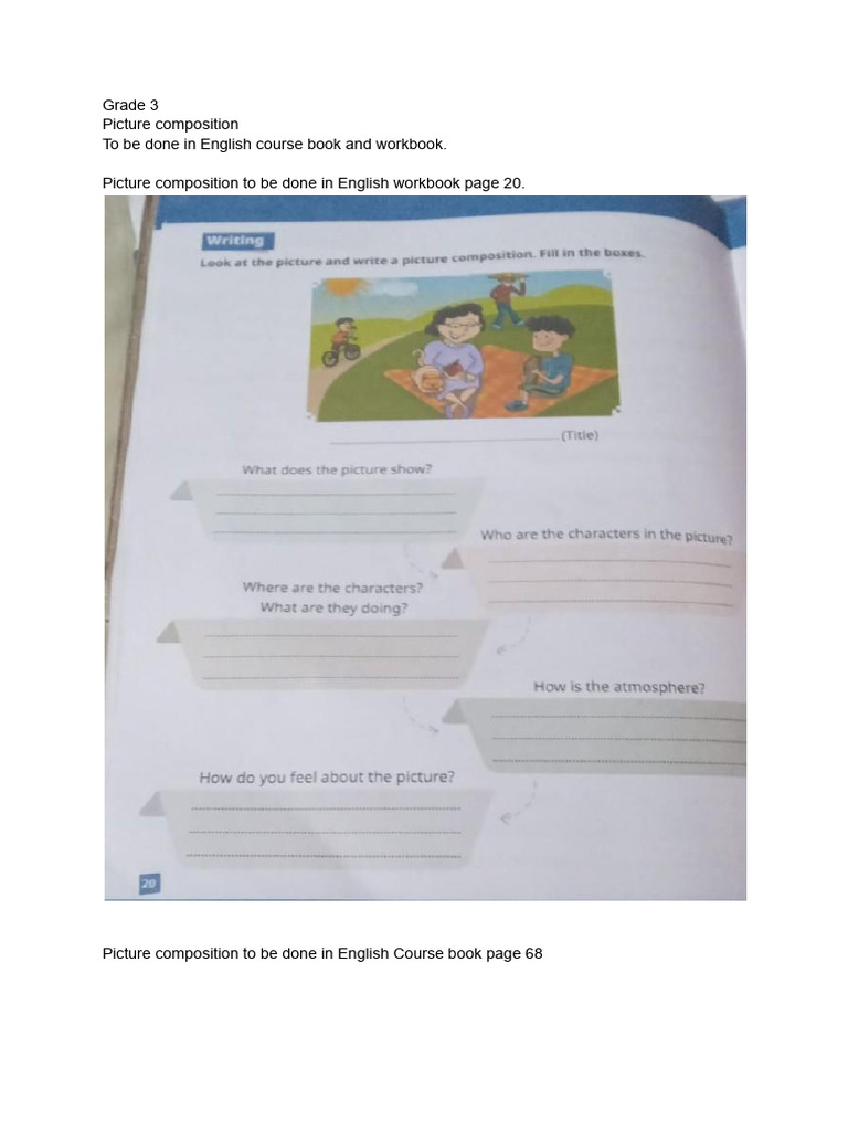 Grade 3 Picture Composition Tasks | PDF