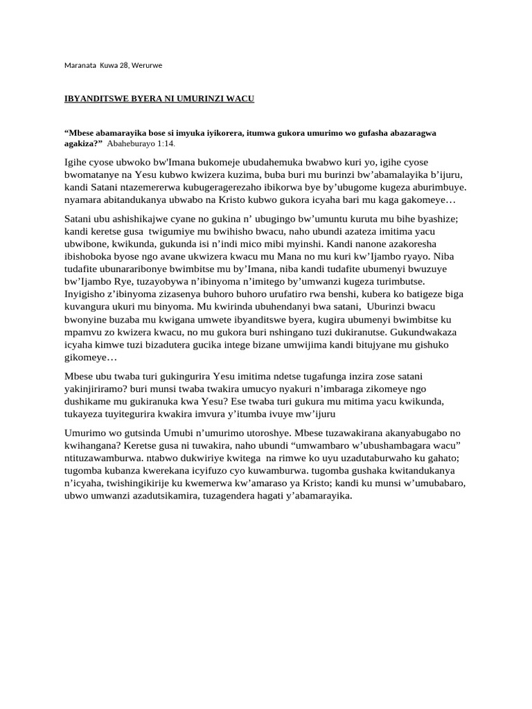 Maranata Kiny 28W | PDF