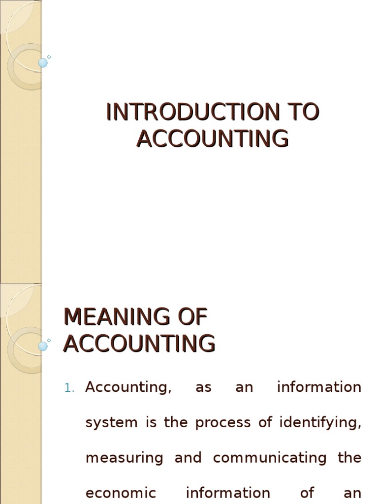Intro to Accounting Basics | PDF | Debits And Credits | Accounting