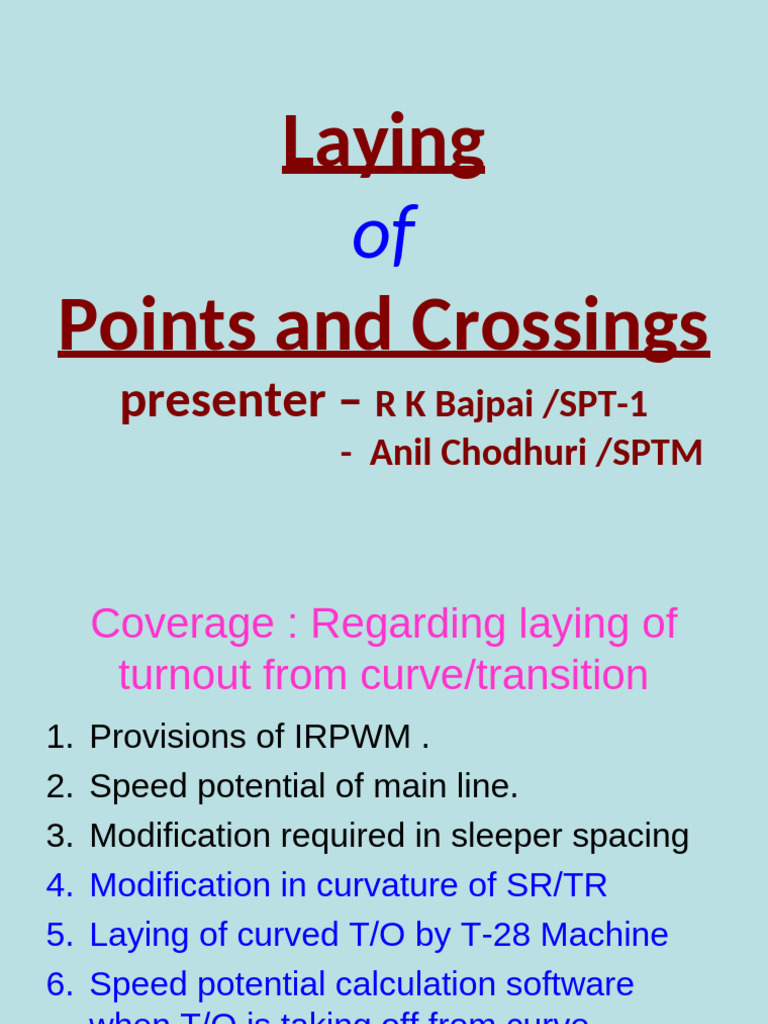 Laying Turnouts on Curved Tracks | PDF | Transport Infrastructure ...