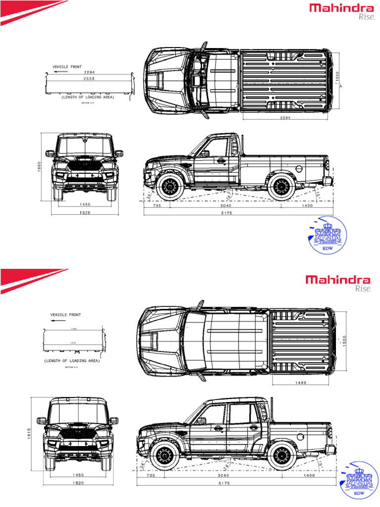 Scorpio PIK UP SCDC - Drawing | PDF