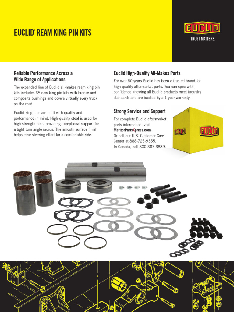 Euclid Ream King Pin Kits Overview | PDF | Cummins | Motor Vehicle