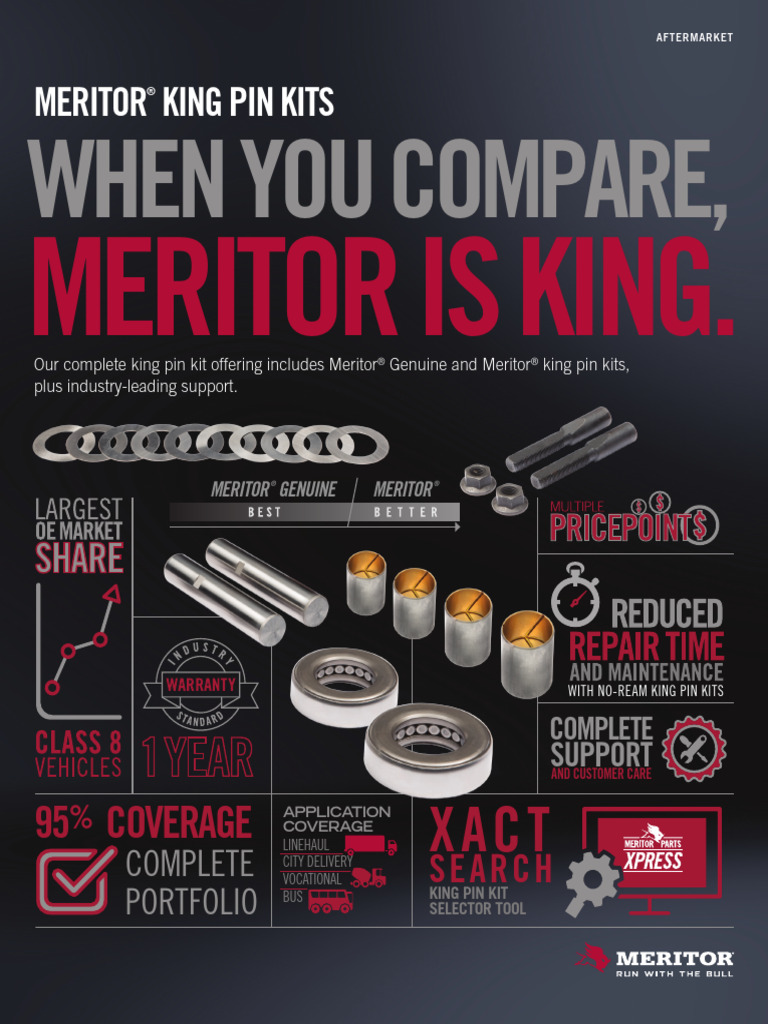 Complete Meritor King Pin Kits Overview | PDF | Vehicle Technology | Car