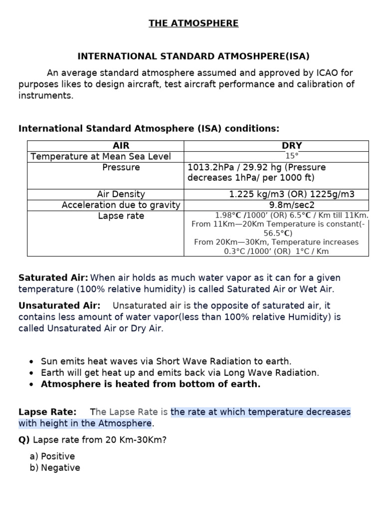The Atmosphere | PDF | Atmosphere Of Earth | Atmospheric Pressure