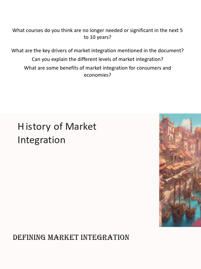 1.history of Market Integration | PDF | Market (Economics) | Capitalism