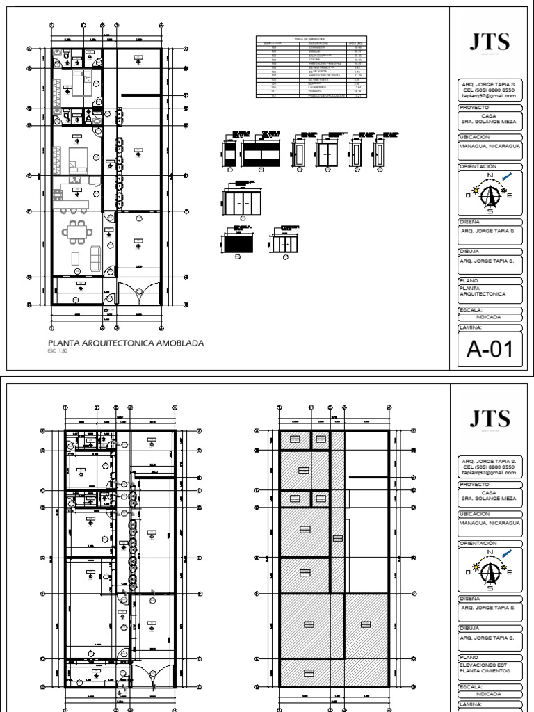 Planos Constructivos de Casa en Managua | PDF