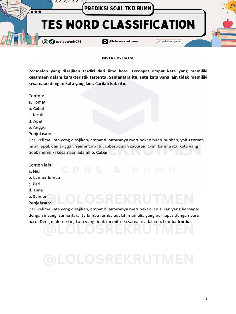 Word Classification | PDF