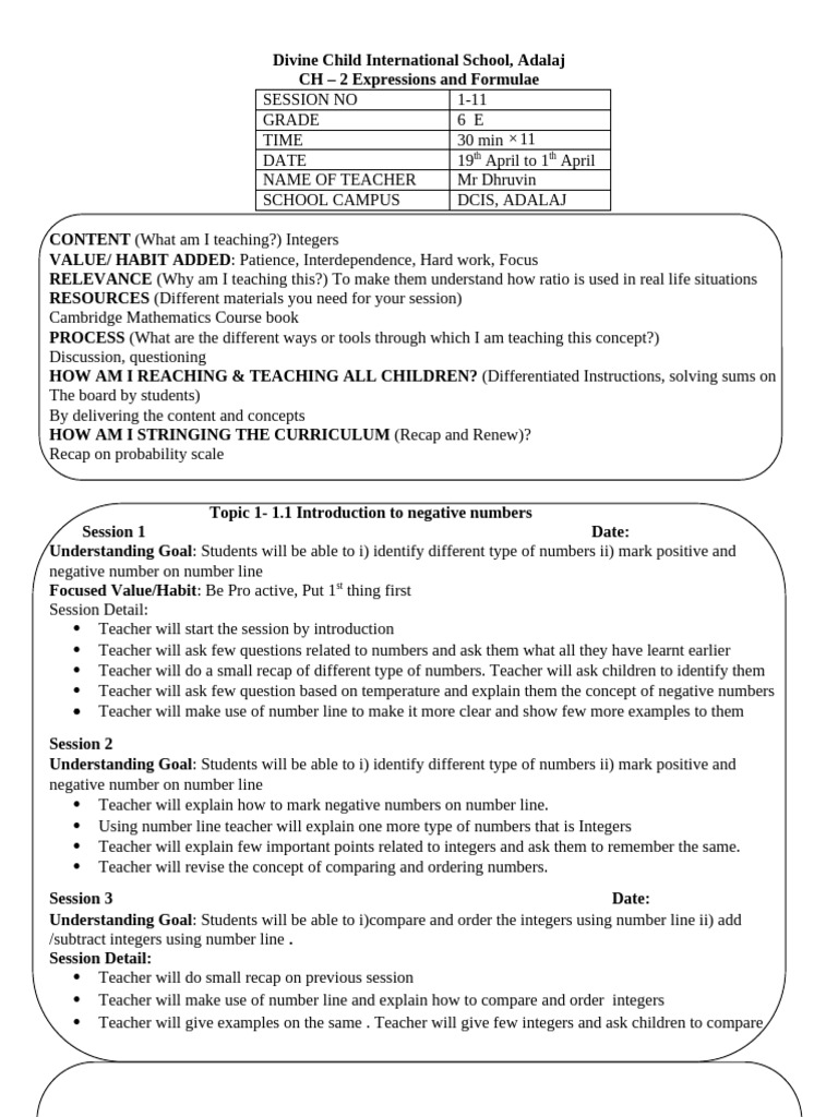 6_CAIE_LP_Math_Ch.2_Expressions, Formulae, Equations | PDF | Numbers ...