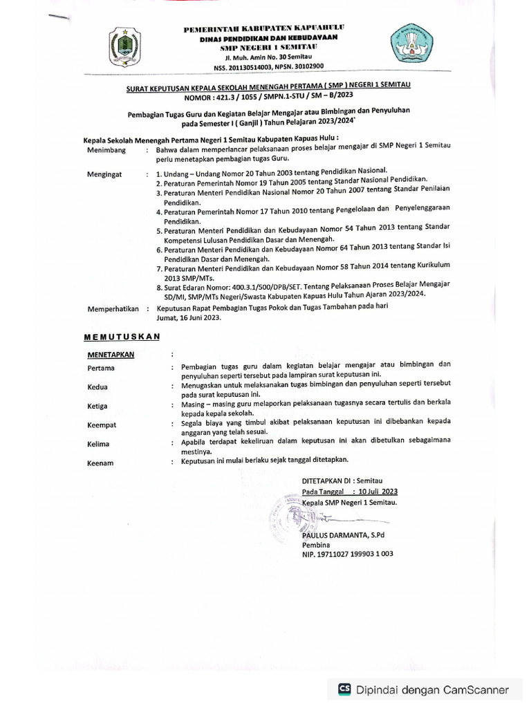 SK Ganjil 2023-2024 | PDF