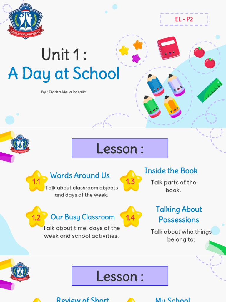 EL P2 - Unit 1 - lesson 1.1 and 1.2 | PDF