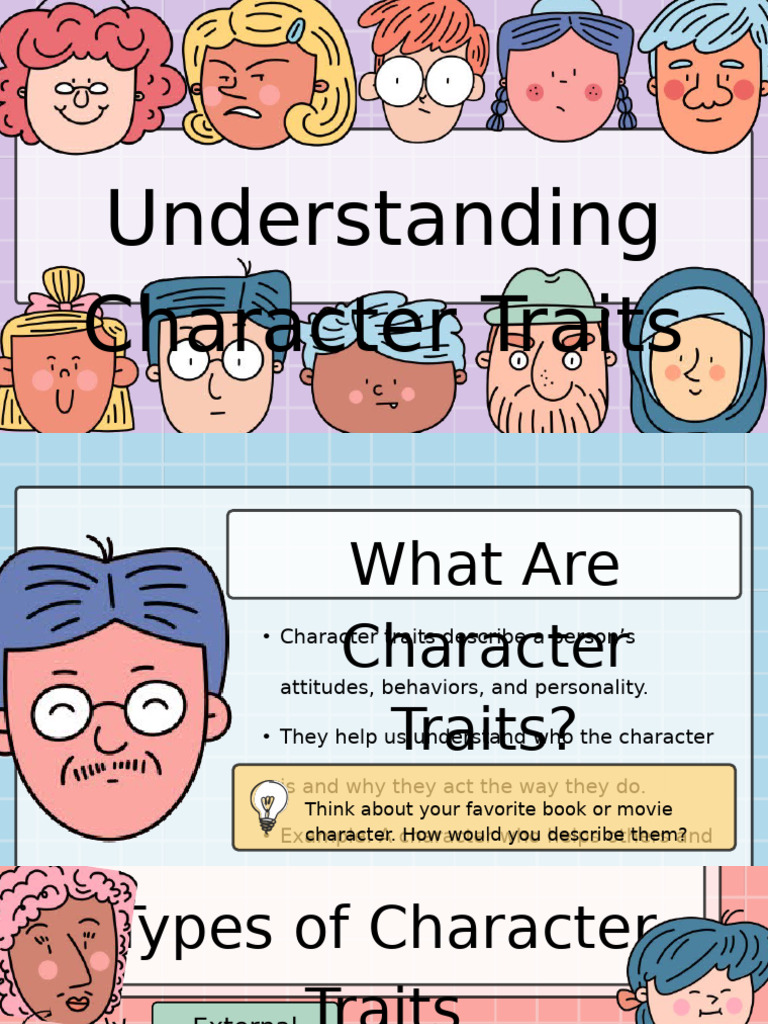 Understanding Character Traits Presentation in Pastel Illustrative ...