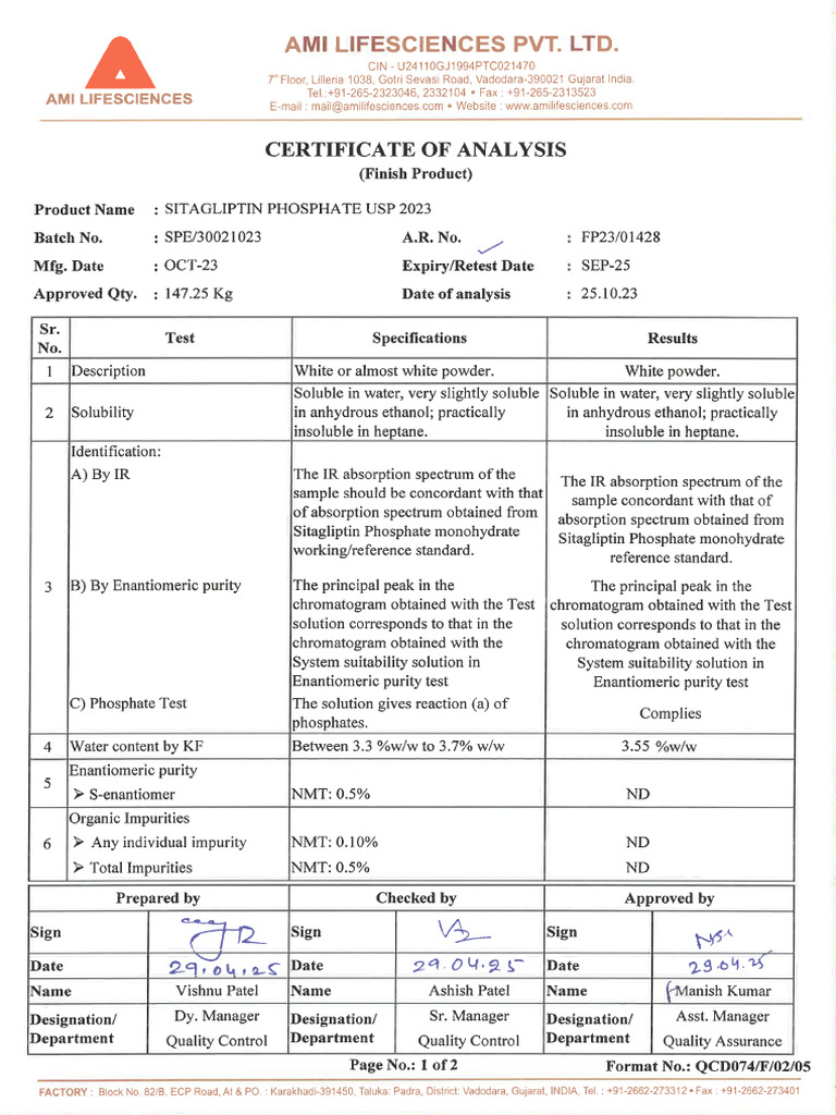 Spe-30021023 Usp 2023 | PDF