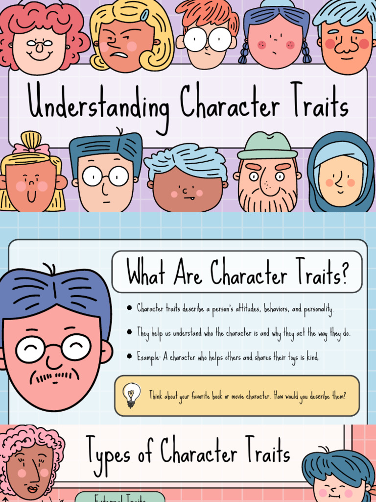 Understanding Character Traits Presentation in Pastel Illustrative ...