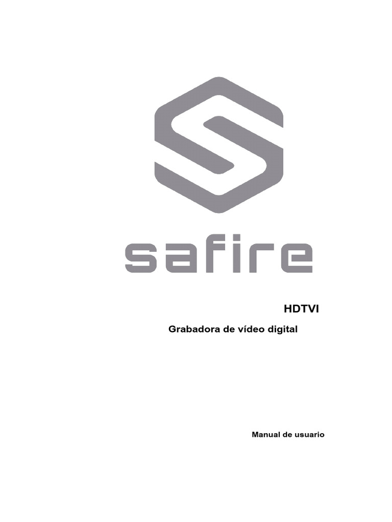 Manual de Usuario para Grabador DVR HDTVI | PDF | Grabadora de vídeo ...