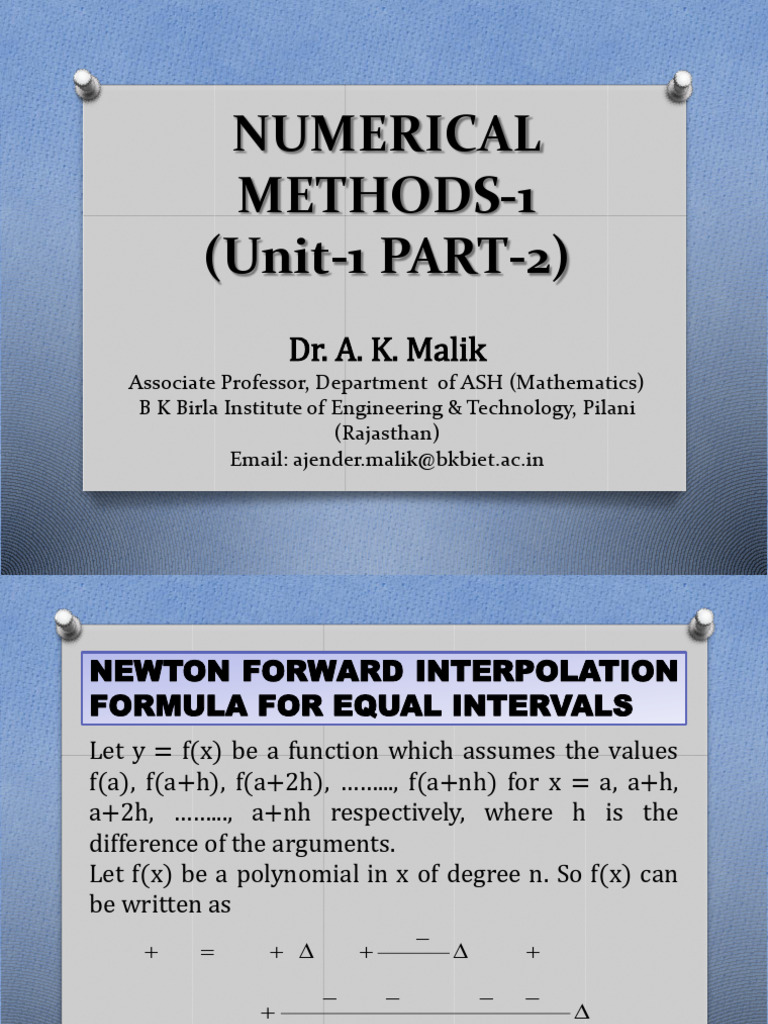 P 2 Numerical Method 1 | PDF | Finite Difference | Interpolation