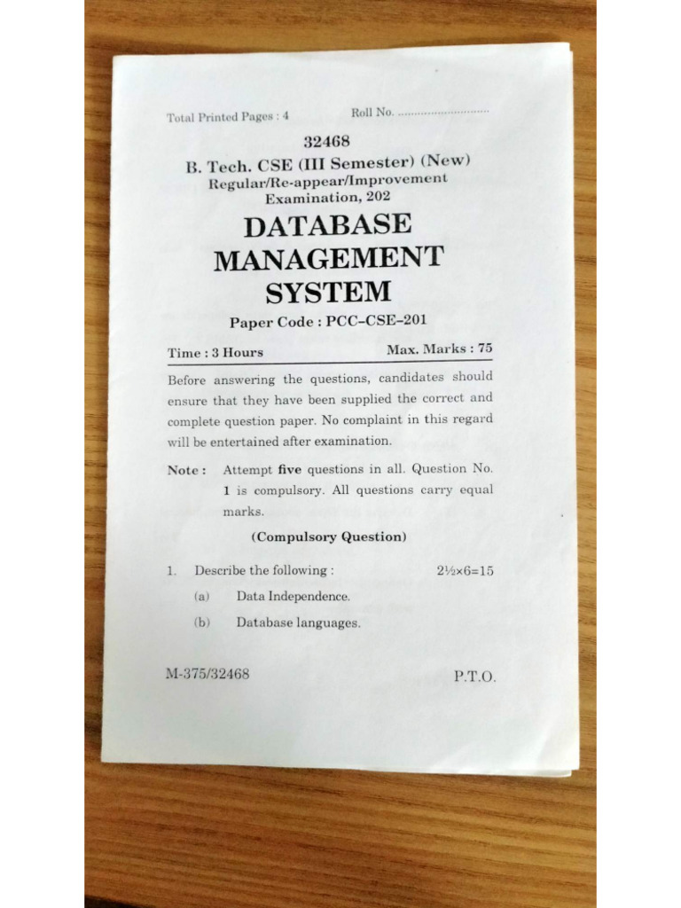 DBMS 3RD SEM - Compressed | PDF