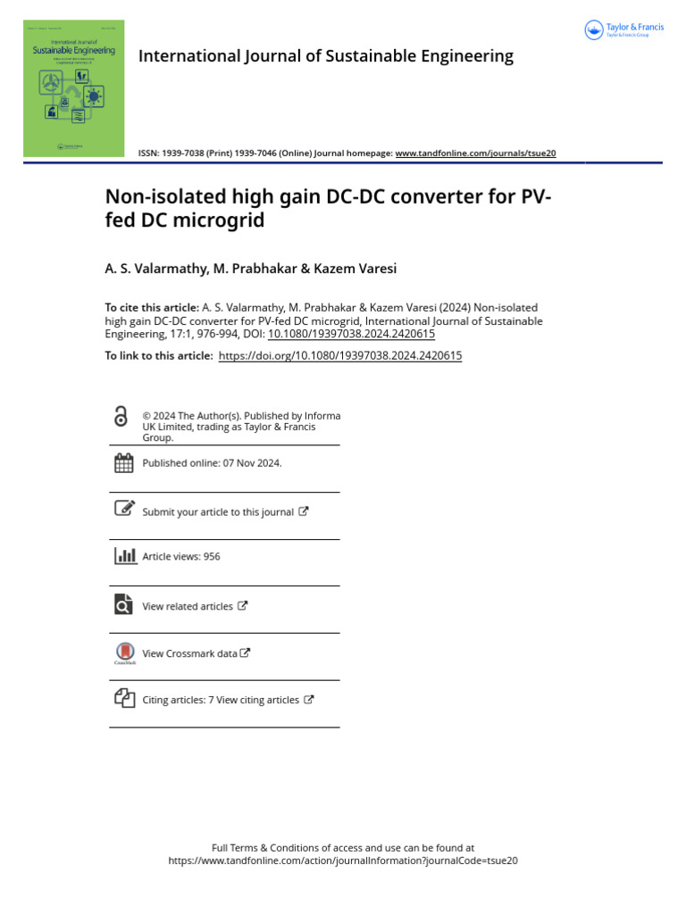Non-Isolated High Gain DC-DC Converter For PV-fed DC Microgrid | PDF ...