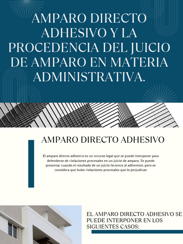 Amparo Directo Adhesivo en Materia Administrativa | PDF | Caso de ley ...