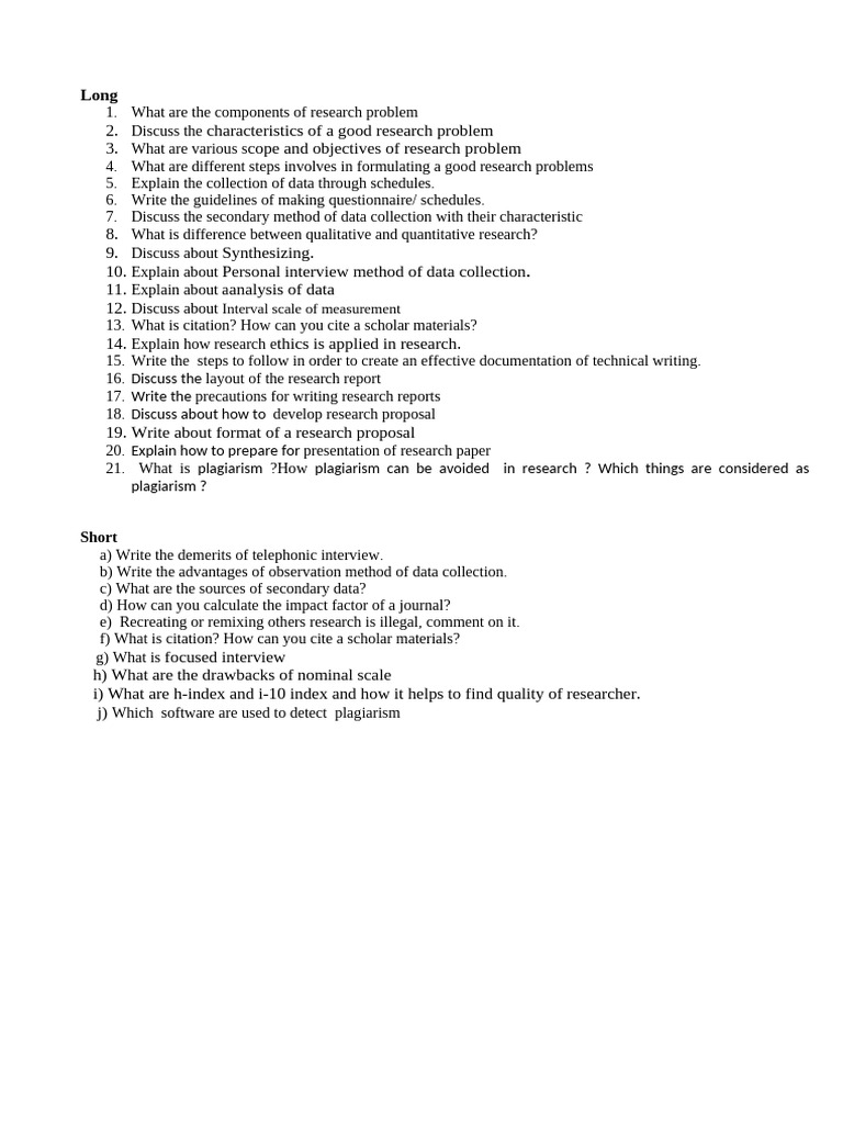 RM IPR Sample Questions Midsem | PDF