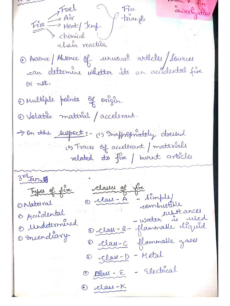 fire and arson notes chemistry of fire | PDF