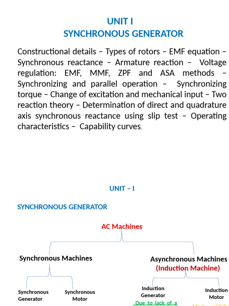 Syn Generator | PDF | Electric Motor | Electricity