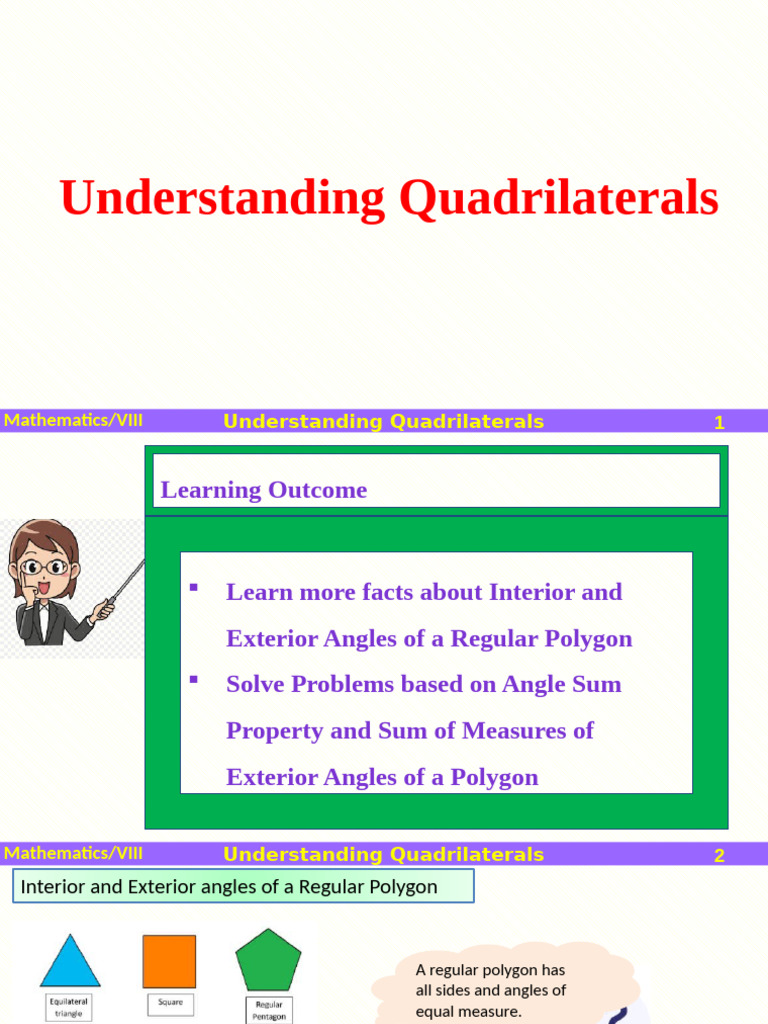 PPT1 CB VIII Math Understanding Quadrilaterals | PDF | Polygon | Euclidean Geometry