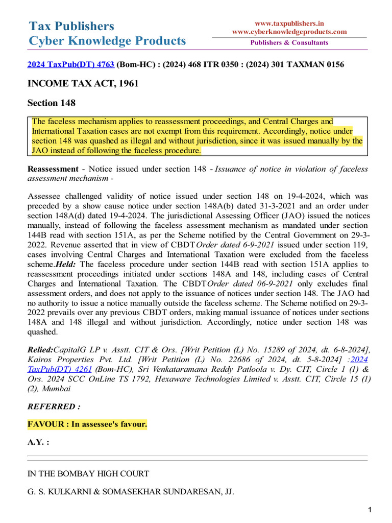 Abhin Anilkumar Shah v. IT | PDF | International Taxation | Taxes