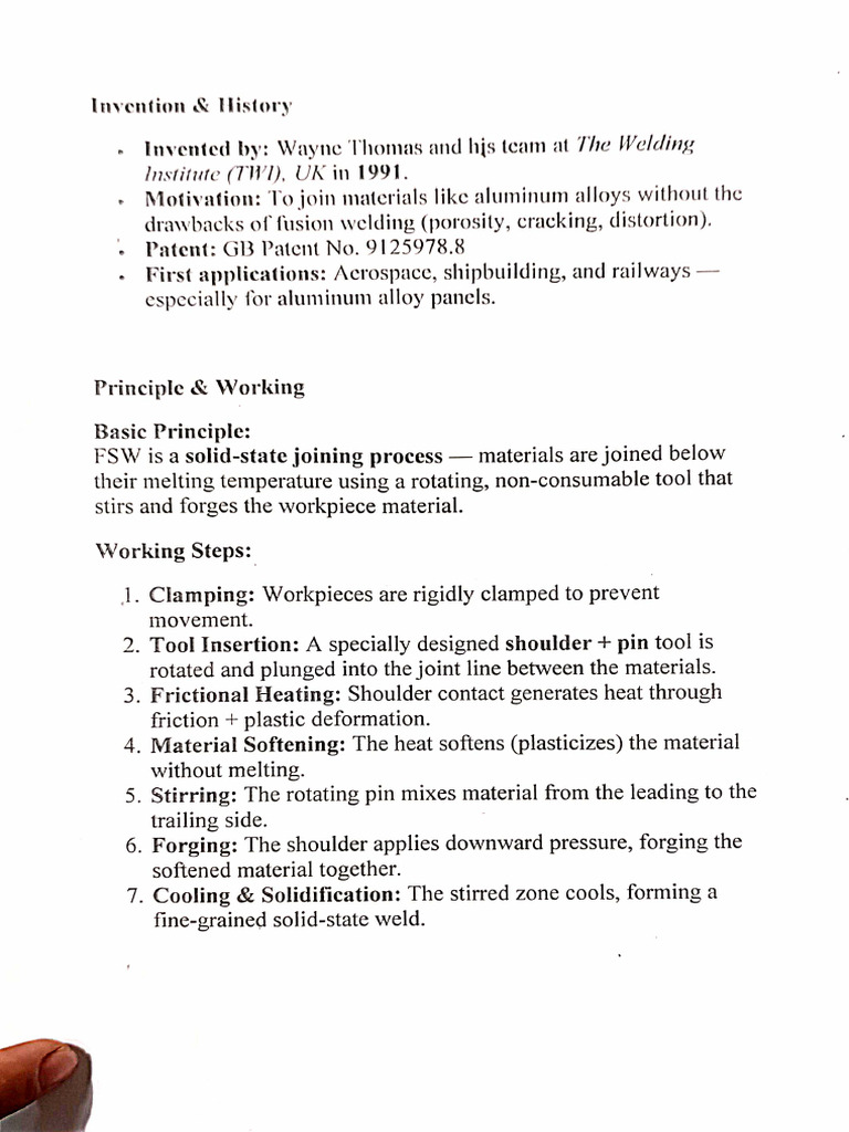FSW Specifications | PDF