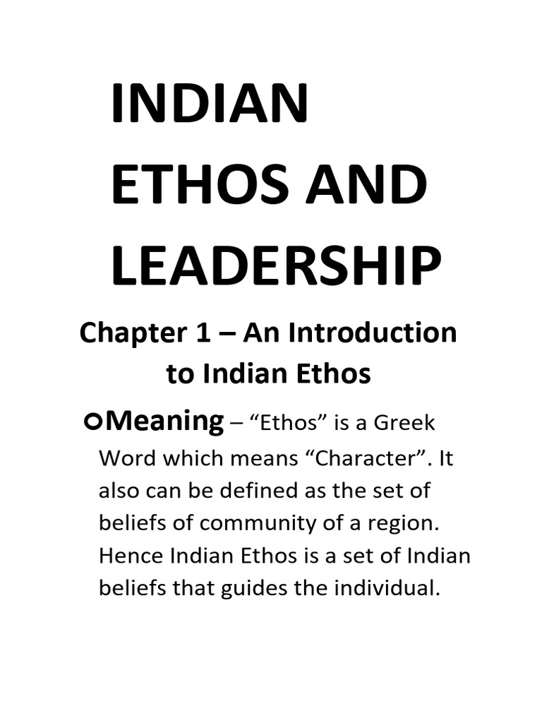 indian ethos and leadership | PDF | Leadership | Stress (Biology)