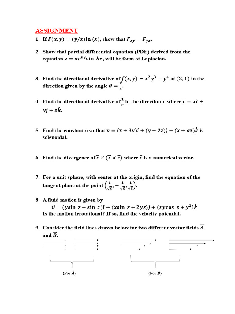Advanced Vector Calculus Problems | PDF
